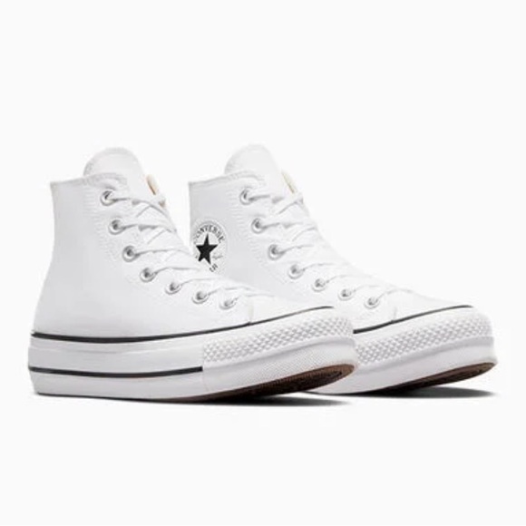 Converse | Shoes | Converse Womens Classic White Platform Hightops ...